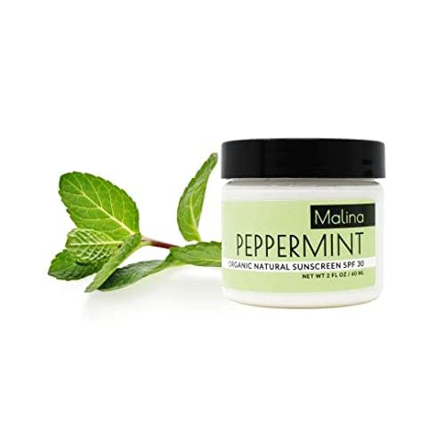 Amazon.com: Malina™ Organic Peppermint Natural Sunscreen | SPF 30 ...