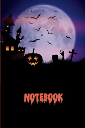 Notebook: Halloween Batty Full Moon (6 X 9 - 120 Pages/60 Sheets ...