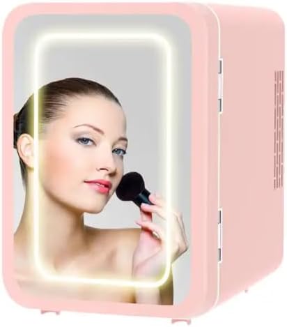 Shop nest Mini Fridge Magnetic mirror door with LED light | Makeup ...