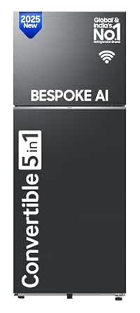 Samsung 467 L, 3 Star, Convertible 5-in-1, Digital Inverter, Frost Free Double Door, Bespoke AI ...