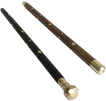 The Art of International Wooden Brown Walking Stick Sheesham Wood with ...