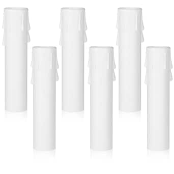 6 Pieces White Candle Socket Covers Chandelier Candle Covers Candles ...