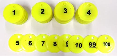 Buy Morel Yellow Plastic Round Shape Token Coin With Hole Use For Shop ...