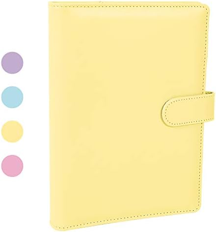 A5 PU Leather Ring Binder, Refillable 6 Round Ring Binder Cover ...
