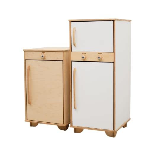 Amazon.com: Wooden Play Fridge Toy Pretend Play Refrigerator for ...