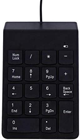 Amazon.com: Zerone Mini Wired USB Numeric Keypad 18 Keys Slim Number ...