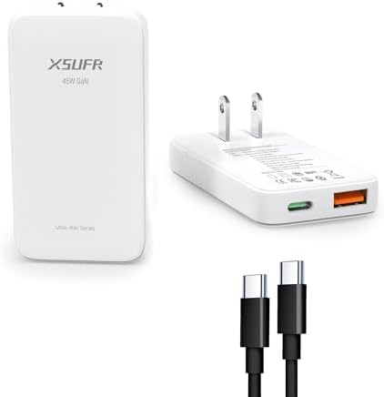 Amazon.com: Flat 45W USB C Wall Charger with Foldable Plug for Travel ...