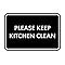 Amazon.com: Classic Framed Please Keep Kitchen Clean Sign (Black/Silver ...