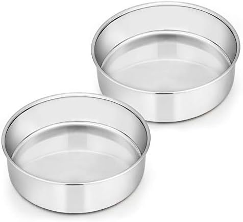 Amazon.com: E-far 6 Inch Cake Pan Set of 2, Stainless Steel Round Smash ...