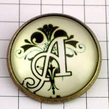 Amazon.co.jp: Alphabet "A" Cursive Pins Uppercase Antique Pin Batch ...