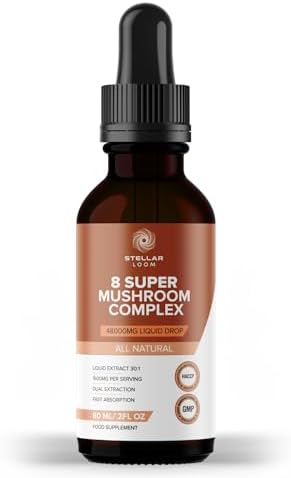 Amazon.com: 8 Super Mushroom Complex Liquid Drops (60ml) - 48,000mg ...
