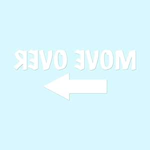 Amazon.com: Move Over Arrow - Vinyl Decal Sticker - 12" x 5" - White ...