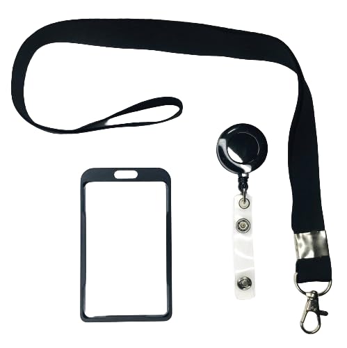 Akan Vertical Aluminum (Metal) Double Side Visible Id Card Badge Holder ...