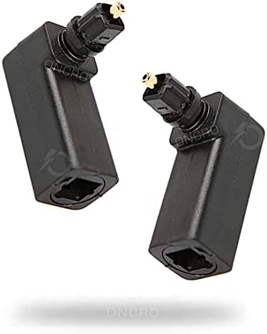 Buy ONCRO® Pack of 2, Right Angle Optical Cable Converter 360/90 Degree ...