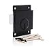 XFORT® Traditional 4” x 3” Rim Press Lock, Surface Mounted Black Rim ...