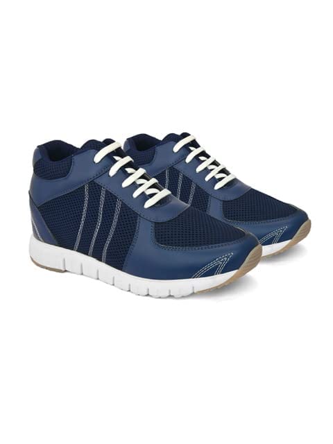 Buy Revox Height Increasing Navy Blue MESH Sports Shoes with Total 3 ...