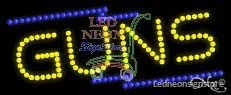 Amazon.com: Guns LED Sign 11 inch tall x 27 inch wide x 3.5 inch deep ...