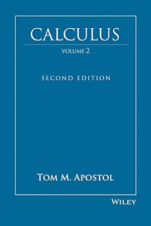 Calculus, Volume 1, 2nd Edition 2nd, Tom M. Apostol - Amazon.com