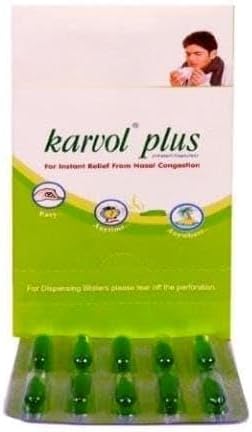Karvol Plus - 40 Decongestant Vaporisation Capsules - Steam Inhalation ...