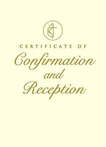 United Methodist Covenant I Confirmation and Reception Certificate ...