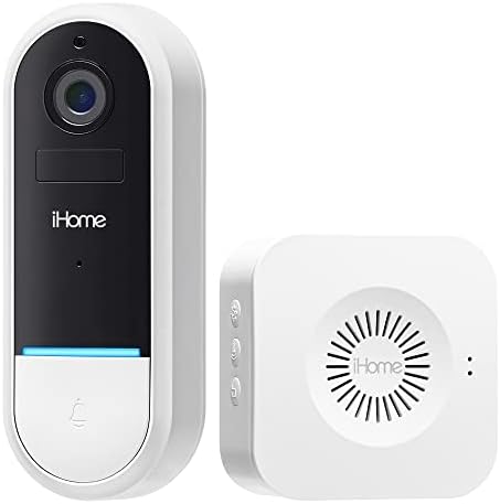 iHome Insight Smart Water Resistant Wireless Doorbell Camera with WiFi ...