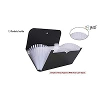 JMD-555 Expanding Cheque Book Holder Case, 13 Pocket Multi Passbook ...