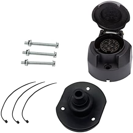 ETUKER 13 Pin Trailer Socket,12v 13 Pin Trailer Towbar Towing Socket ...