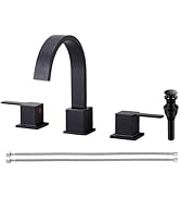 VAPSINT 3 Hole Brushed Nickel Widespread Bathroom Faucet,Modern 2 ...