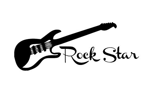 SIGN EVER Rock Star Guitar Wall Sticker for Home Bedroom Living Room ...