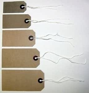 Amazon.com: 50 Strung Reinforced Tags Assorted Sizes Luggage Labels