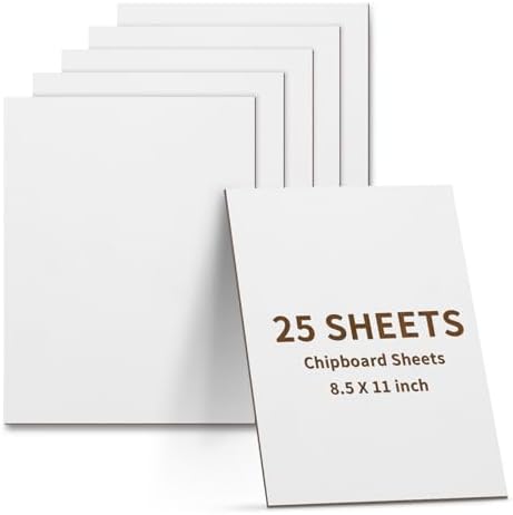 Amazon.com: Chipboard Sheets 8.5" x 11" - 100 Sheets of 22-Point Kraft ...