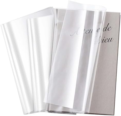 ReliThick - Paquete de 100 fundas transparentes ajustables para libros ...
