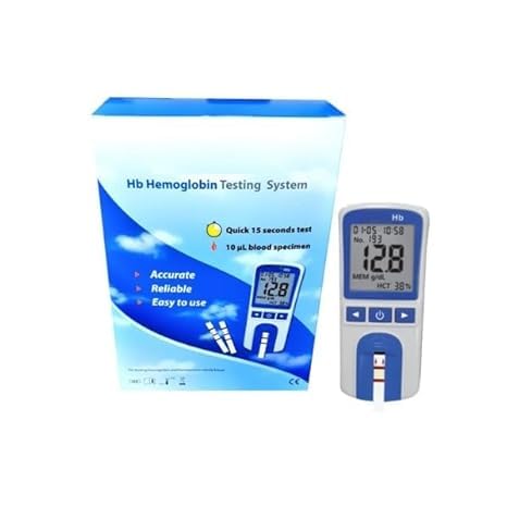 Amazon.com: Digital Hemoglobin Testing Meter with 50 Test Strips, Hb ...