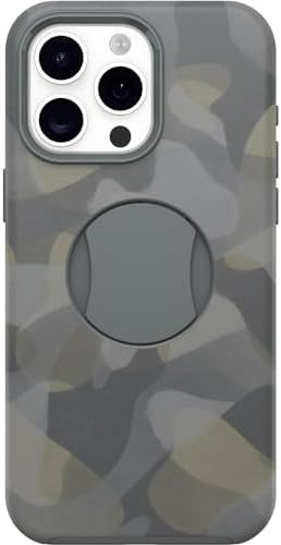 Amazon.com: OtterBox iPhone 15 Pro MAX (Only) OtterGrip Symmetry Series Case - Iron CAMO (Grey ...