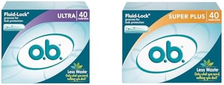 Amazon.com: o.b. Tampons Bundle | Ultra Tampons, 40ct and Super Plus ...