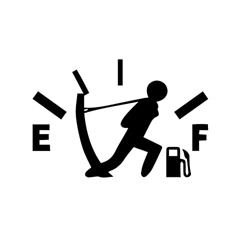 Snapklik.com : High Gas Consumption Decal, Car Fuel Gage Empty Stickers ...