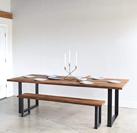 S A Iron ARTING Iron Frame Wooden Dining Table with 1 Banch | Dining ...