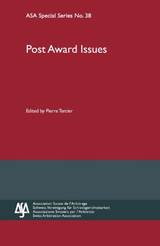 Post Award Issues: ASA Special Series No. 38: Pierre Tercier ...