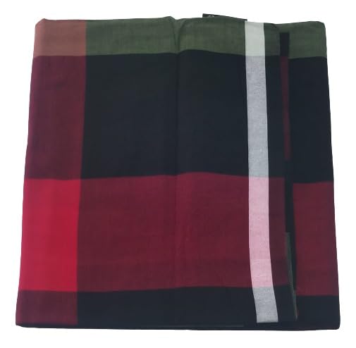 Buy Nandu Brand Elite Washed Lungi (Red & Black Color-Blocks) Model 124 ...