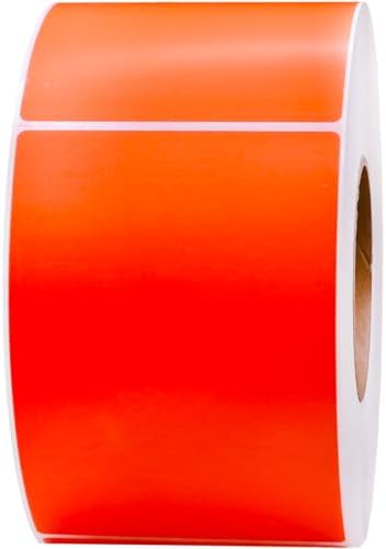 Amazon.com : 4 x 6 Thermal Transfer Fluorescent Red Labels, 3″ Inch ...