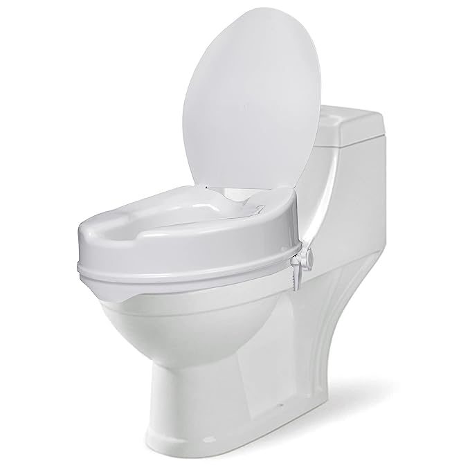 Rewell.Life 6 Inch Toilet Commode Seat Raiser Elevator Extension with ...