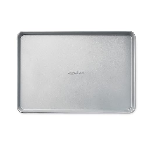 Amazon Basics Non-Toxic Ceramic Baking Sheets & Cooling Rack, Gray, 2-Pack