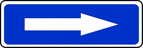 SRG -Left side arrow waterproof sign board (sticker) : Amazon.in ...