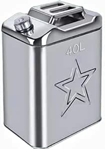 Amazon | 10L 20L 25L 30L ガソリン携帯缶 201 304ステンレス 車用燃料タンク 大容量灯油タンク 給油ノズル付き 車用非常用品 非常用携帯燃料缶 ハイシール ...