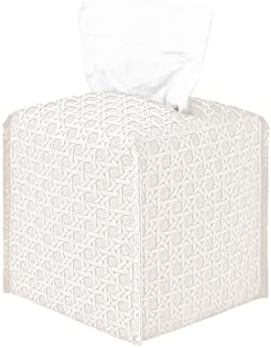 Amazon.com: PENGLONG Tissue Box Cover 5X5X5'' PU Leather Tissue Holder ...