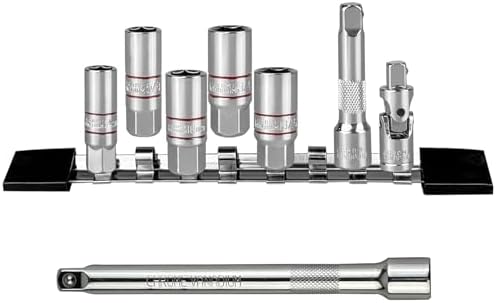 Amazon.com: YIYITOOLS 8Pcs 3/8-Inch Magnetic Spark Plug Socket Set ...
