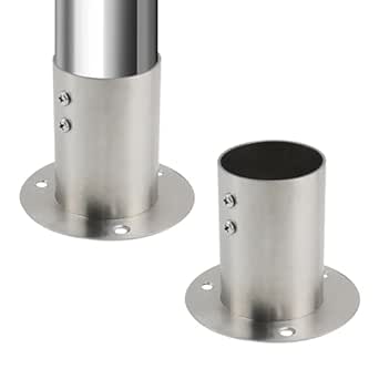 Wealrit 2 PCS Post Base Round Post Brackets Heavy Duty Flange Anchor ...