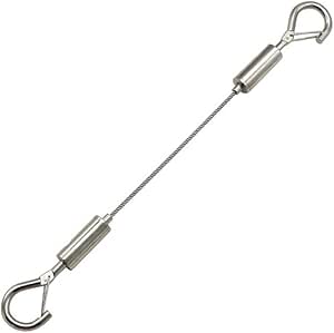Amazon.co.jp: Adjustable Automatic Wire Rope Spring Hook Clothesline ...