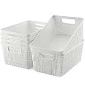 Amazon.com - EOENVIVS Plastic Storage Bins with Lids 8 Packs Small ...