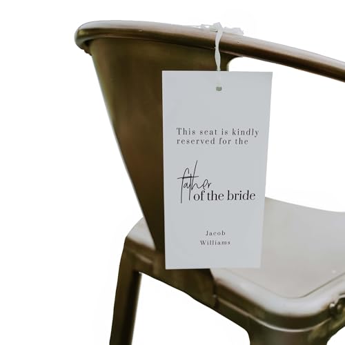 Amazon.com: Reserved Wedding Chair Tag | Seating Tag | Chair Tag ...